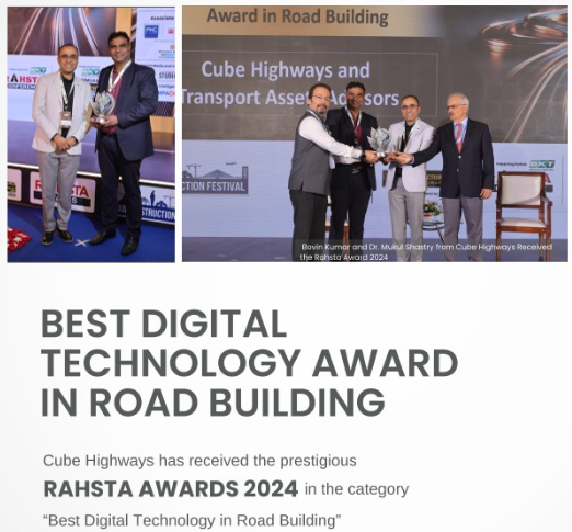 Awarded “Best Digital Technology Award in Road Building” at RAHSTA awards